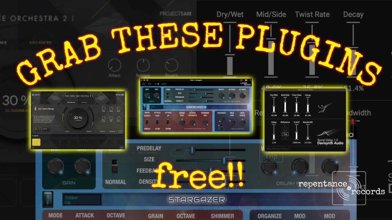 Grab these plugins! For free!!! Free Orchestra 2 / Stargazer / Spiral Delay - YouTube