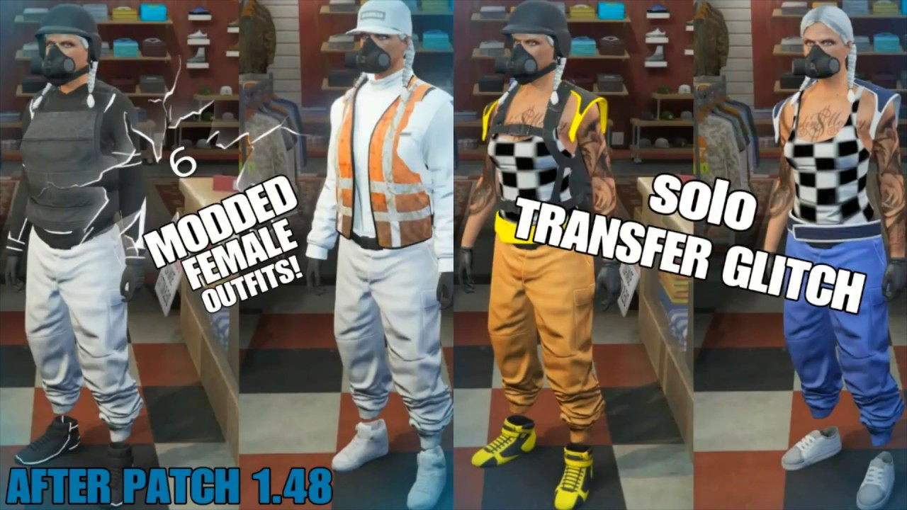 GTA 5 How to create 6 MODDED FEMALE OUTFITS AFTER PATCH 1.48 - YouTube
