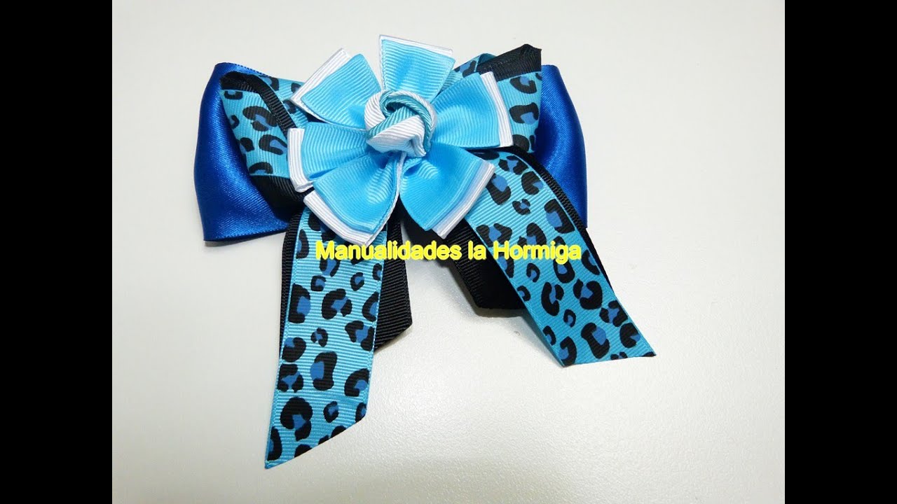 Como Hacer lindas corbatas de cinta y flores para el cabello, How to ...
