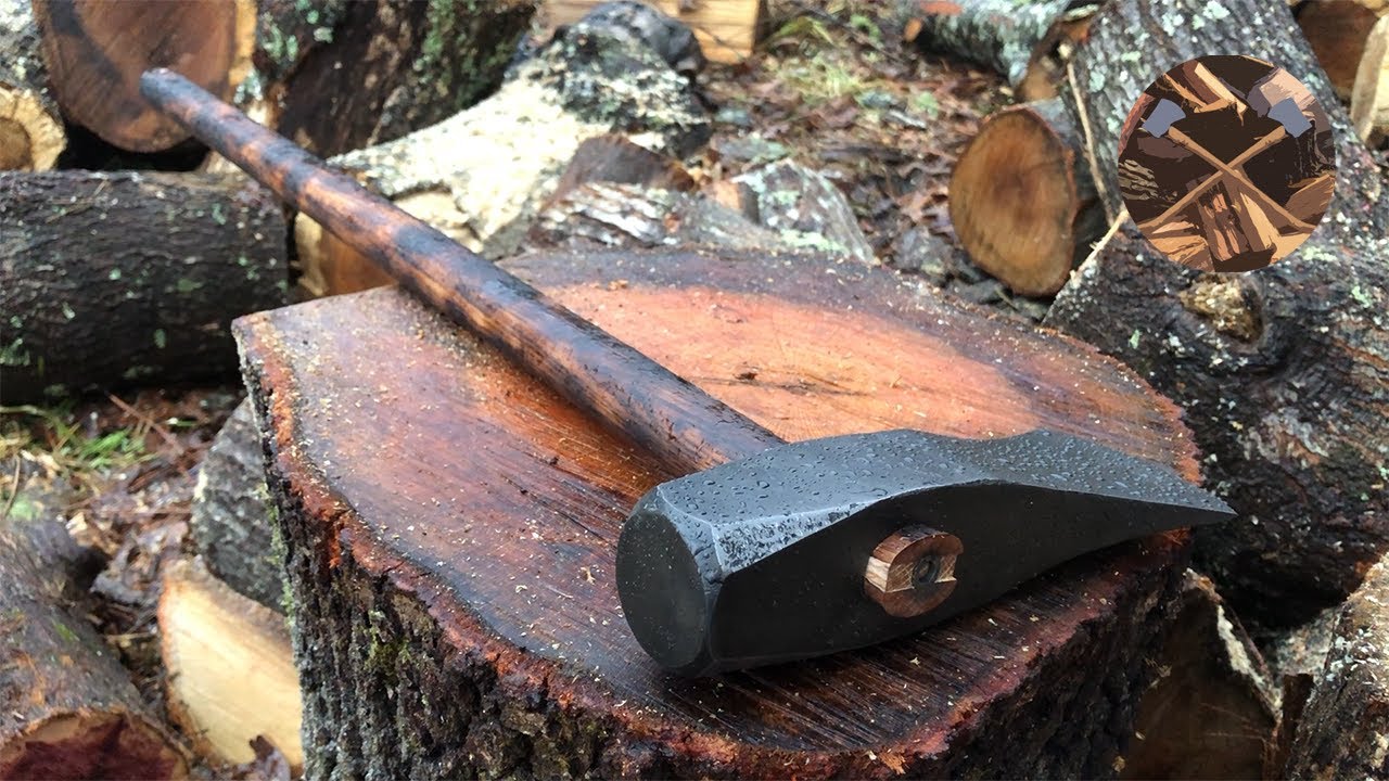 Cracked Splitting Axe to Viking Maul - Restoration No Talking - YouTube