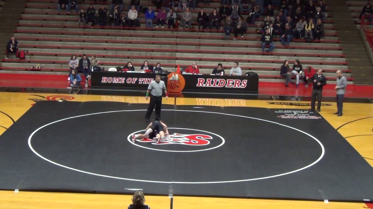 152 lbs Caleb Kramer vs Jasper (L7-9 Pin) JV Match - YouTube