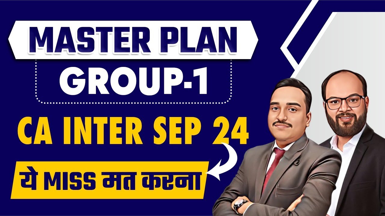 How to Clear 101% CA Inter Group 1 | How to Pass CA Inter Group 1 Sep ...