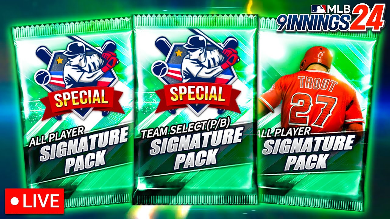 🔴LIVE | Special TSS, Special Sig, & Signature Pack Opening! - MLB 9 ...