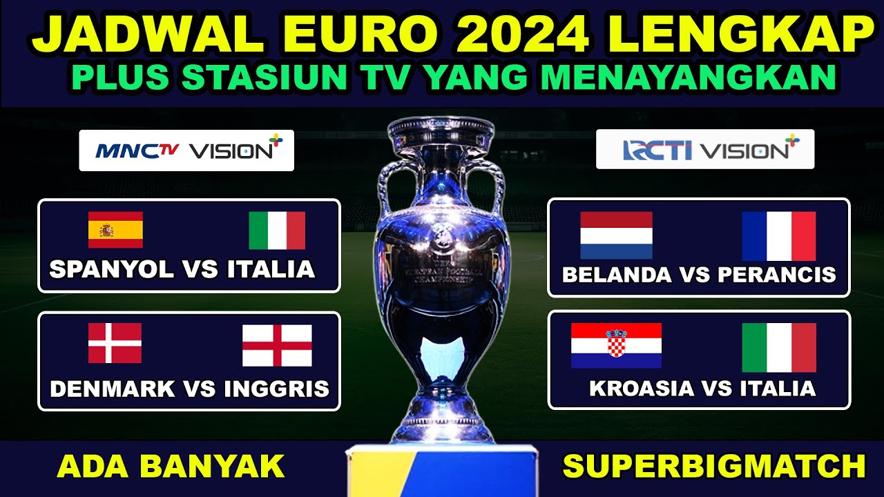 JADWAL EURO 2024 LENGKAP MALAM INI TERBARU PLUS TV YANG MENAYANGKAN ...