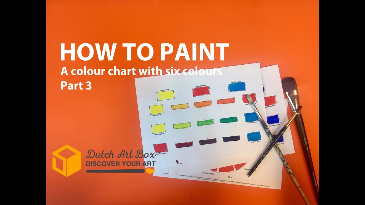 How to paint a colour chart with 6 colours - part 3 - YouTube