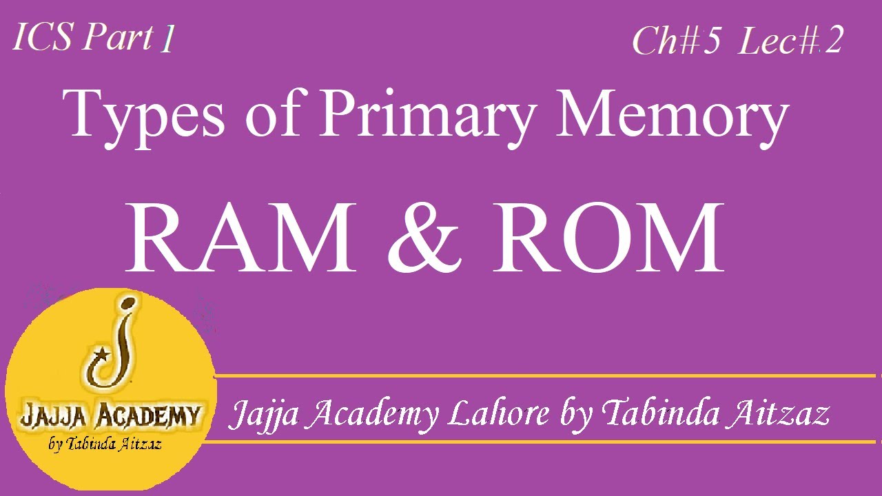 Types of Primary Memory| RAM vs ROM| DRAM vs SRAM - YouTube