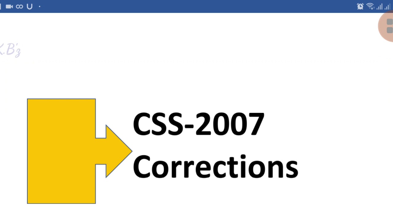 #CSS #PMS #English_corrections CSS-2007 Solution, CSS English ...