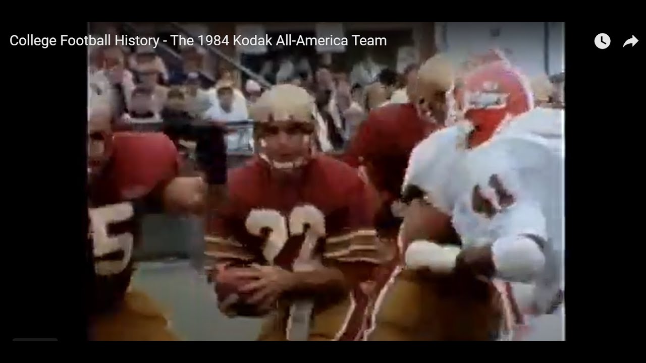 College Football History - The 1984 Kodak All-America Team - YouTube