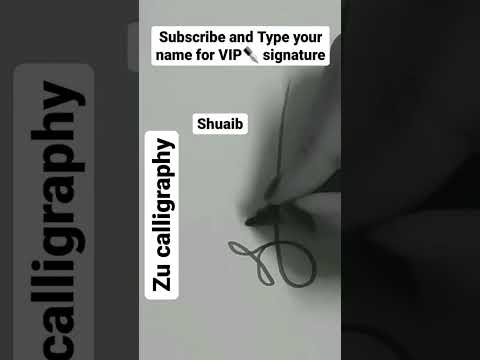 how to draw a smart VIP signature/autograph by zu calligraphy - YouTube