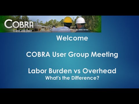 Labor Burden vs Overhead what's the difference Webinar | COBRA ...
