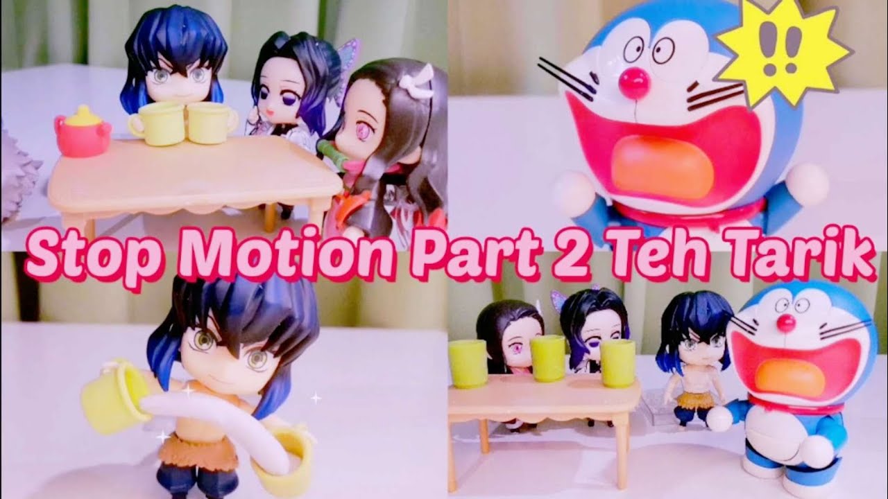 Doraemon Demon Slayer Nendoroid Stop Motion Part 2 Teh Tarik: Shinobu ...