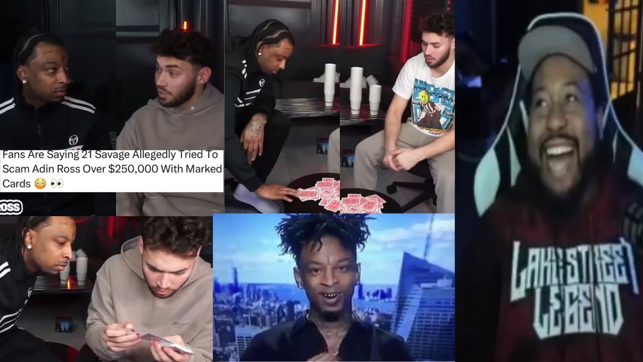 DJ Akademiks Reacts To 21 Savage FINESSIN Adin Ross With Marked Cards ...