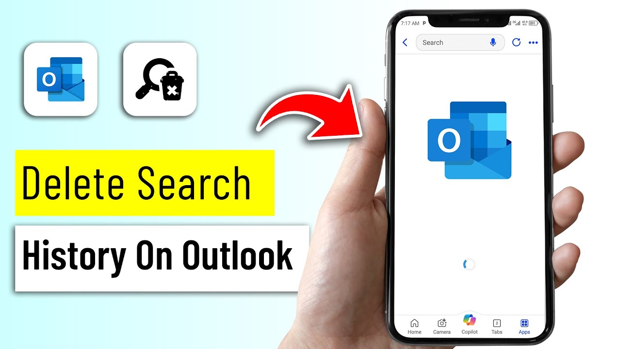 How to Delete Your Search History on Outlook in Mobile - YouTube