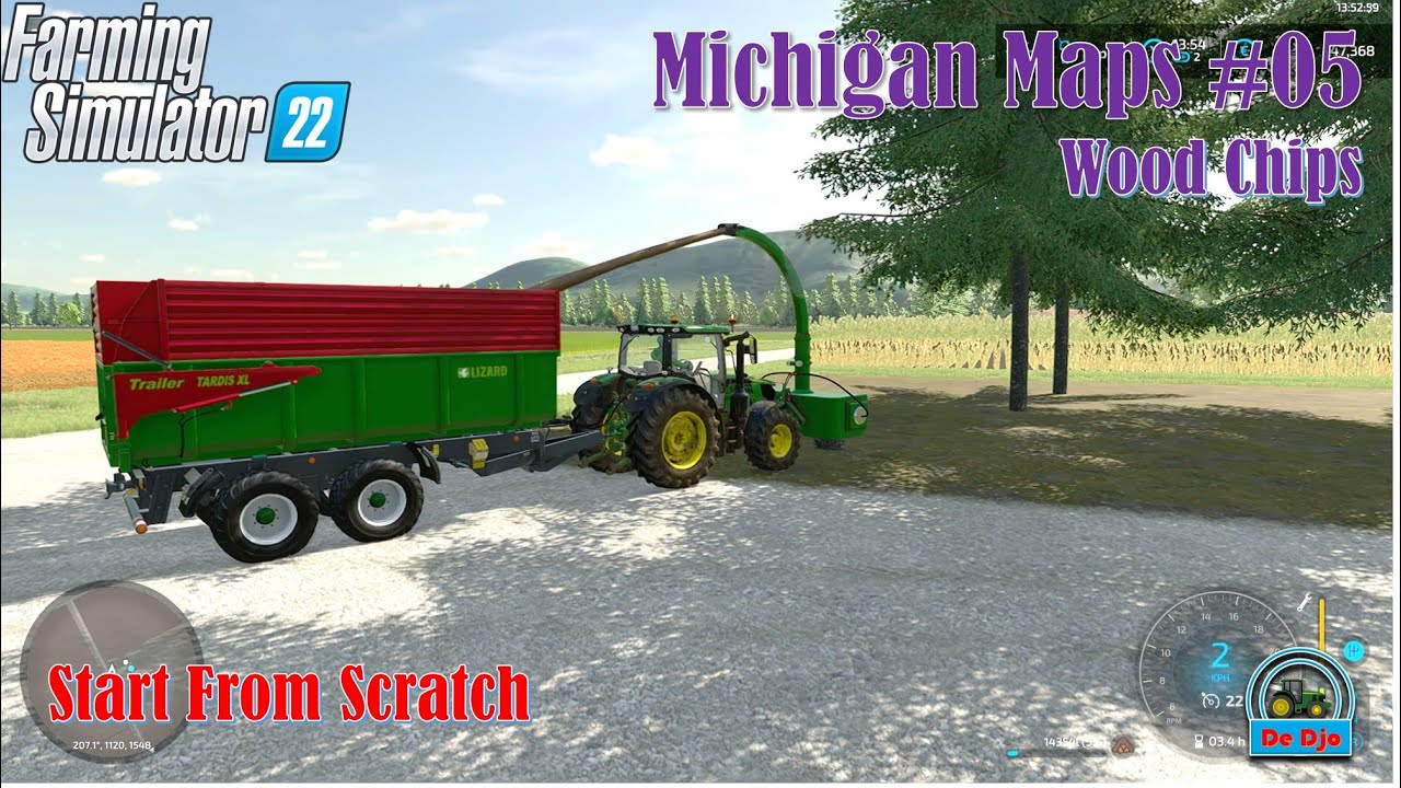 FS22 Michigan|| Wood Chip & Build Farm ||Timelapse eps. 005 - YouTube