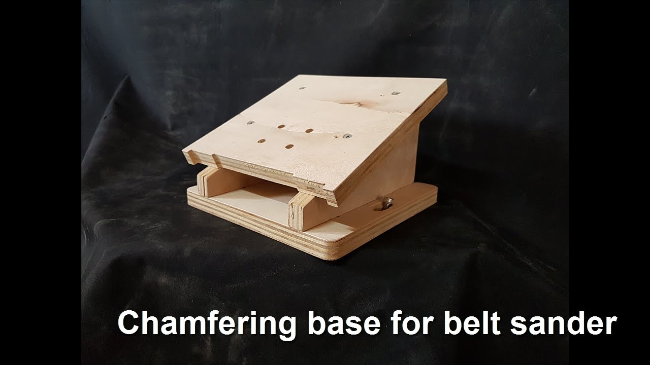Chamfering base for belt sander // 목공지그 // Woodworking jig (#036) - YouTube