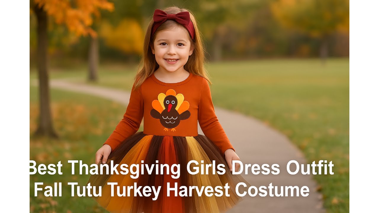 👗 Best Thanksgiving Girls Dress Outfit Fall Tutu Turkey Harvest Costume ...