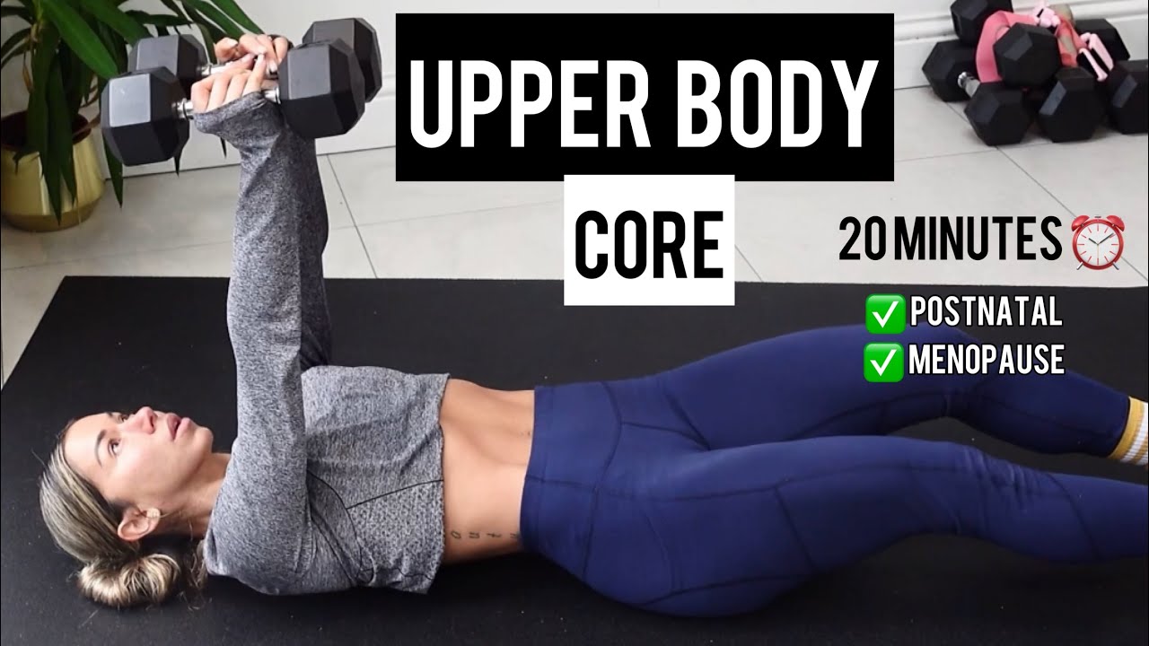 Women’s 20 minutes Upper Body and Core Home weighted Workout. Floor ...