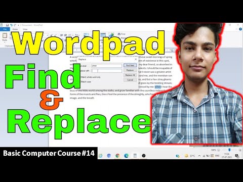 Wordpad - Find and Replace - Wordpad in Hindi | Computer Basic Course #14 | ThePC Learnerss ...