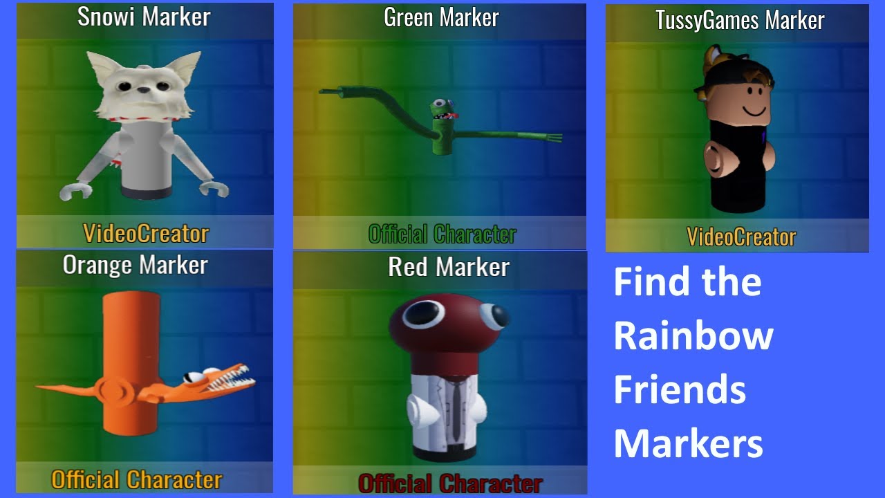 Roblox | Find the Rainbow Friends Markers | Snowi | Green | TussyGames ...
