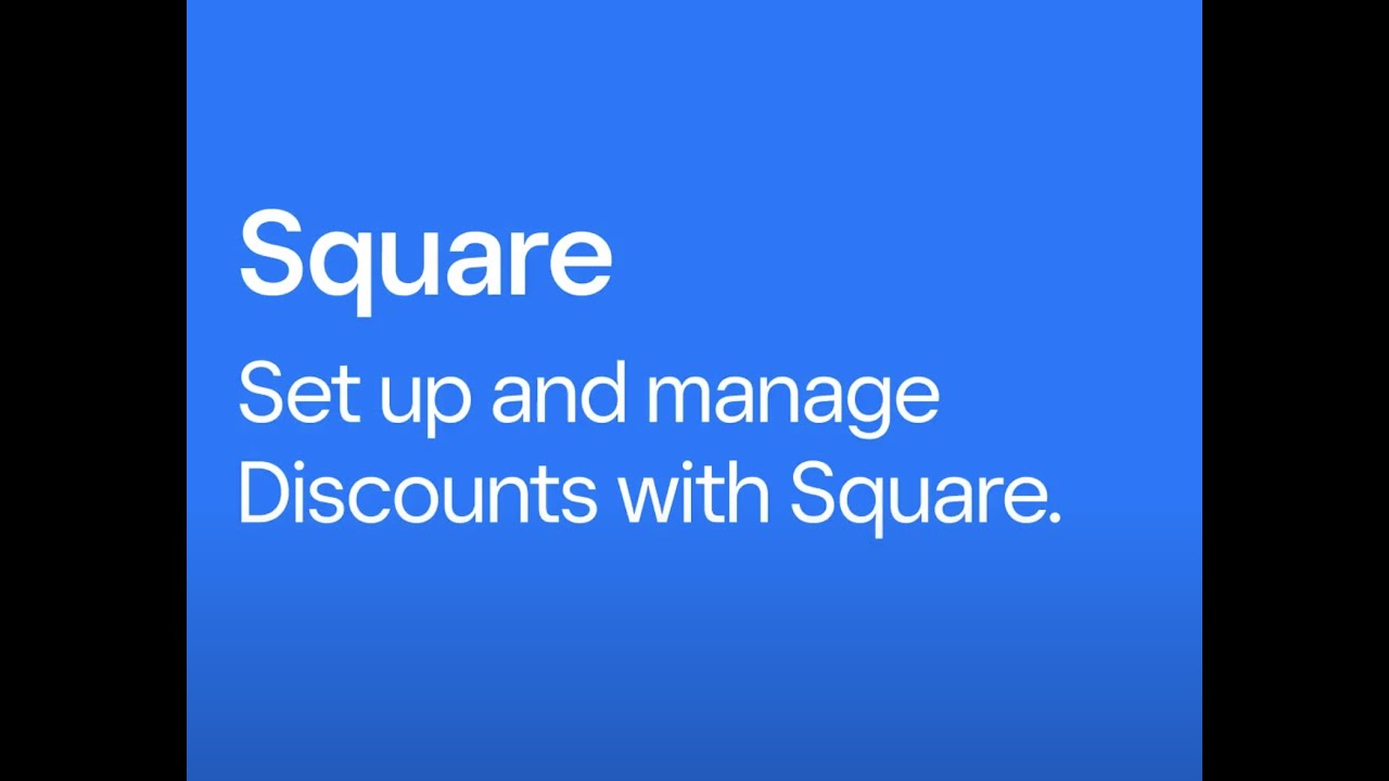 Setup and Manage Discounts with Square - YouTube