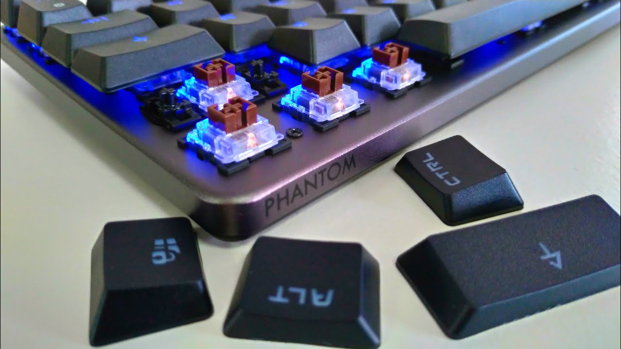 Tecware Phantom L - Low Profile RGB Mechanical Keyboard (Brown Switch ...