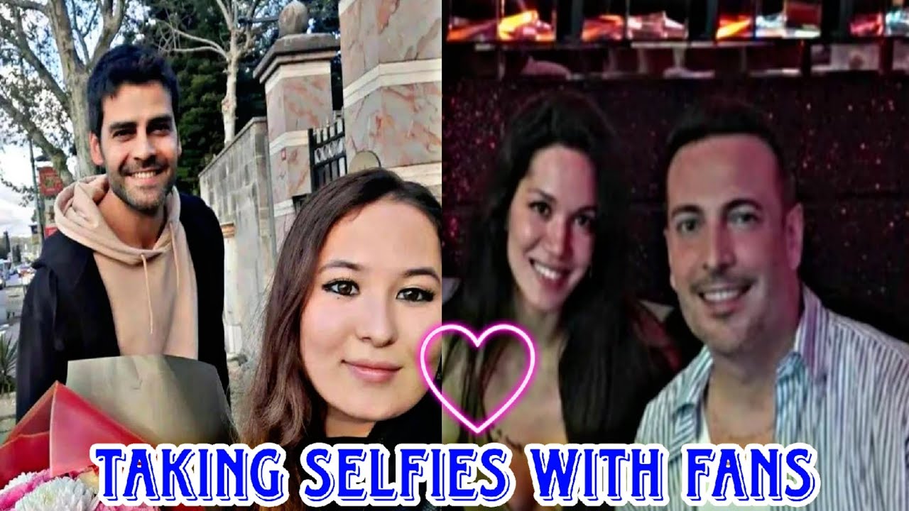 Erkan Meriç and Hazal Subaşi taking selfie with Fans Photos.by Usman ...