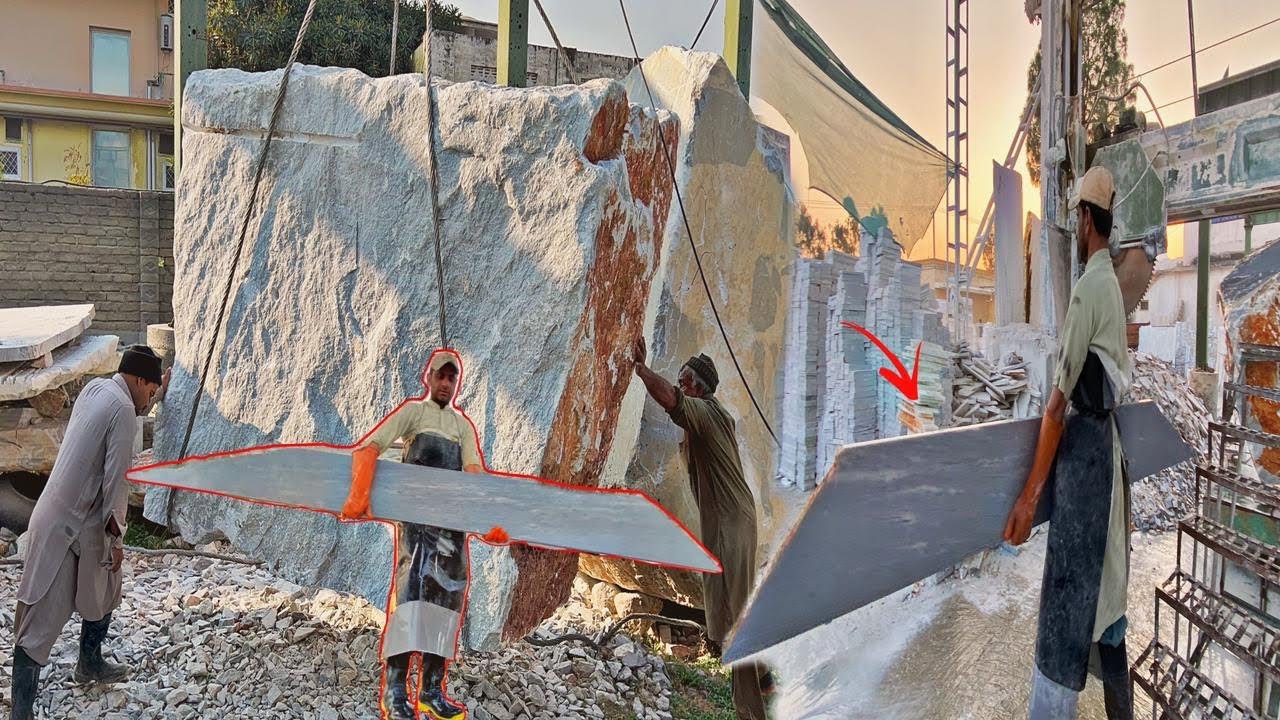 How marble is Made From Huge stone in a Big factory of Rocks#wark # ...