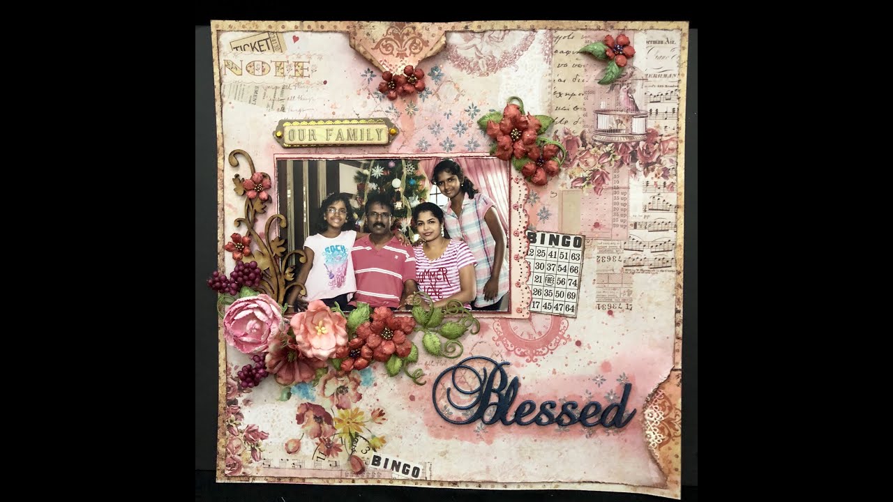 Photo Layout - Mixed Media Step by Step Tutorial - YouTube