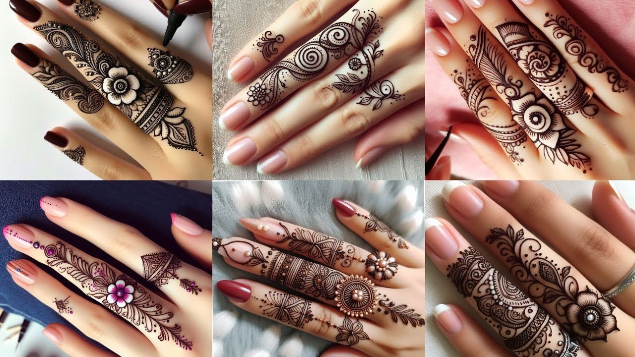 ring finger mehndi designs💜|| stylish heena ideas - YouTube
