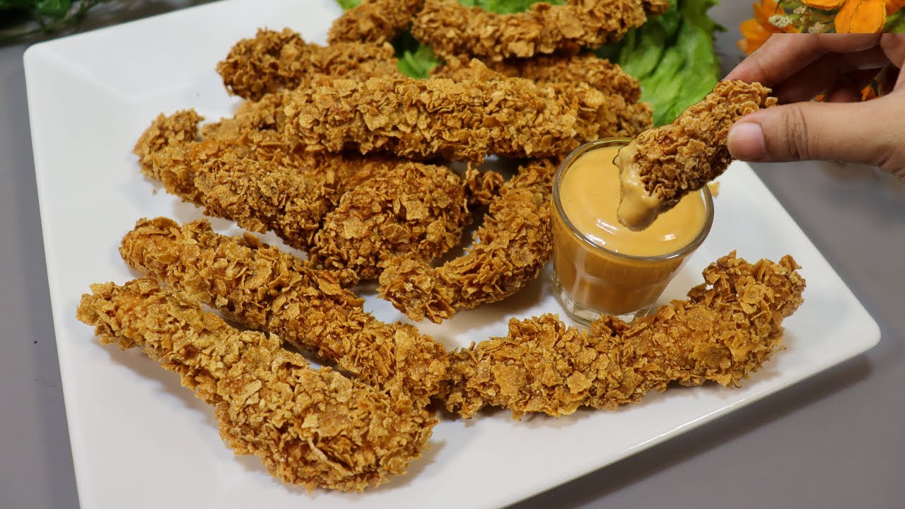 Super Tasty Crispy Chicken Strips With Special Sauce Recipe By Tasty ...