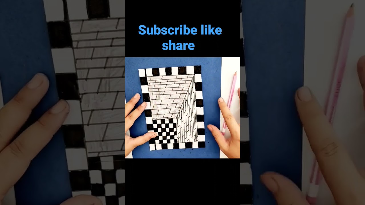 How to draw 3d Hole illusion/ 3D art on paper// - YouTube
