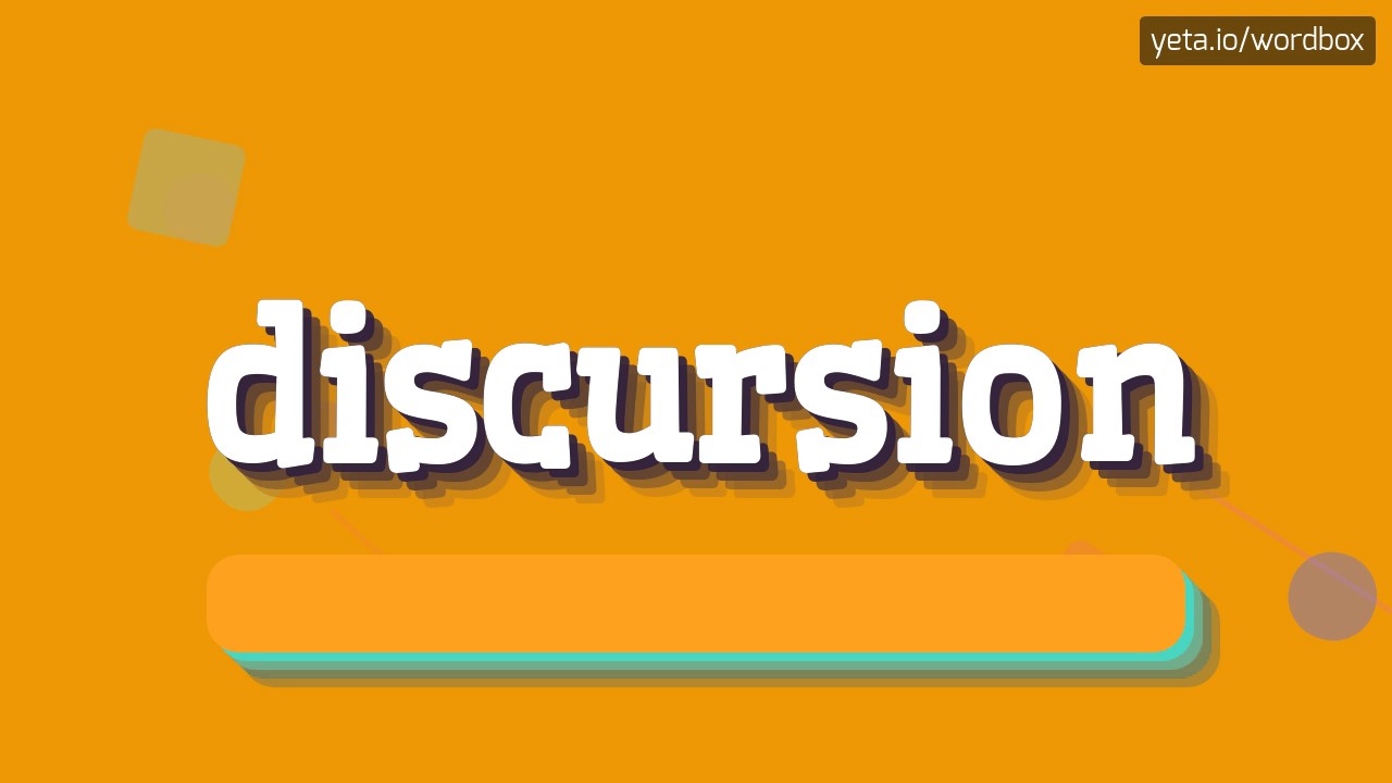 DISCURSION - HOW TO PRONOUNCE IT? - YouTube