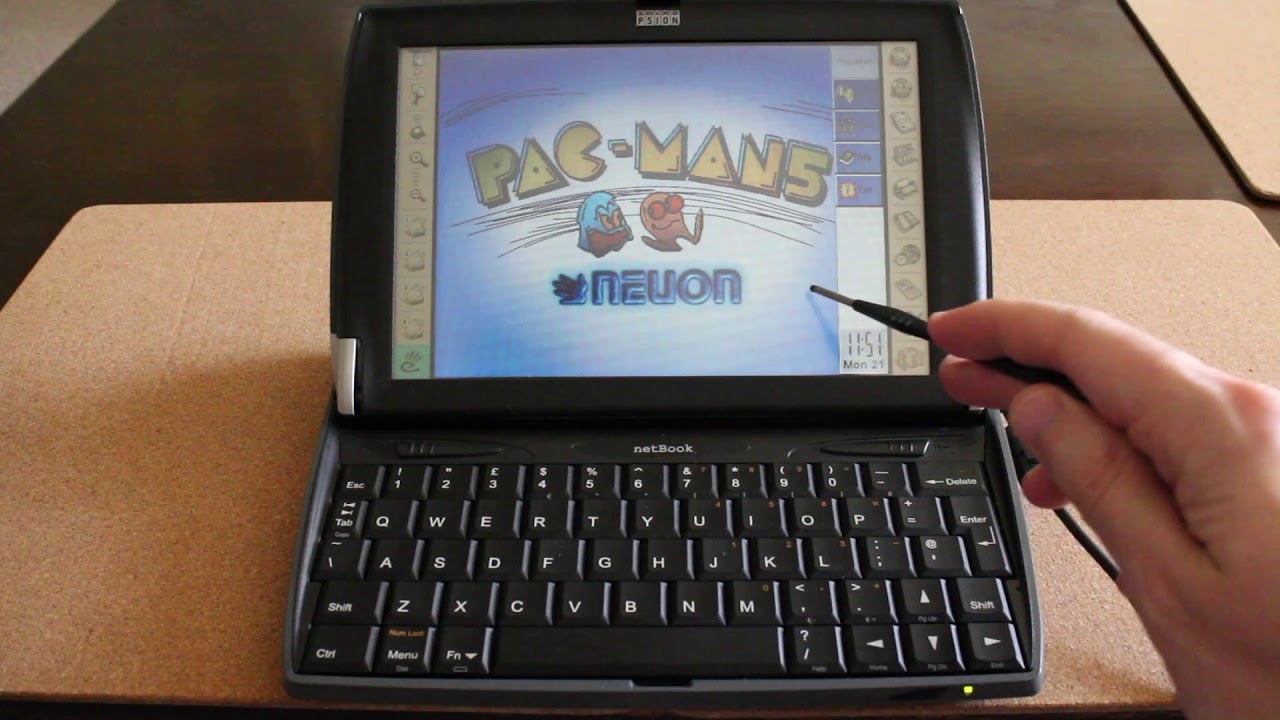 Psion Netbook Running Applications and Games - YouTube