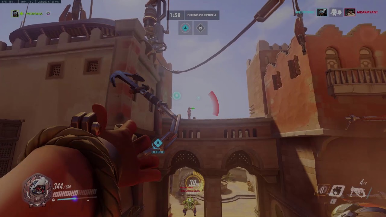 Overwatch jrmclau hog hook off hammy - YouTube