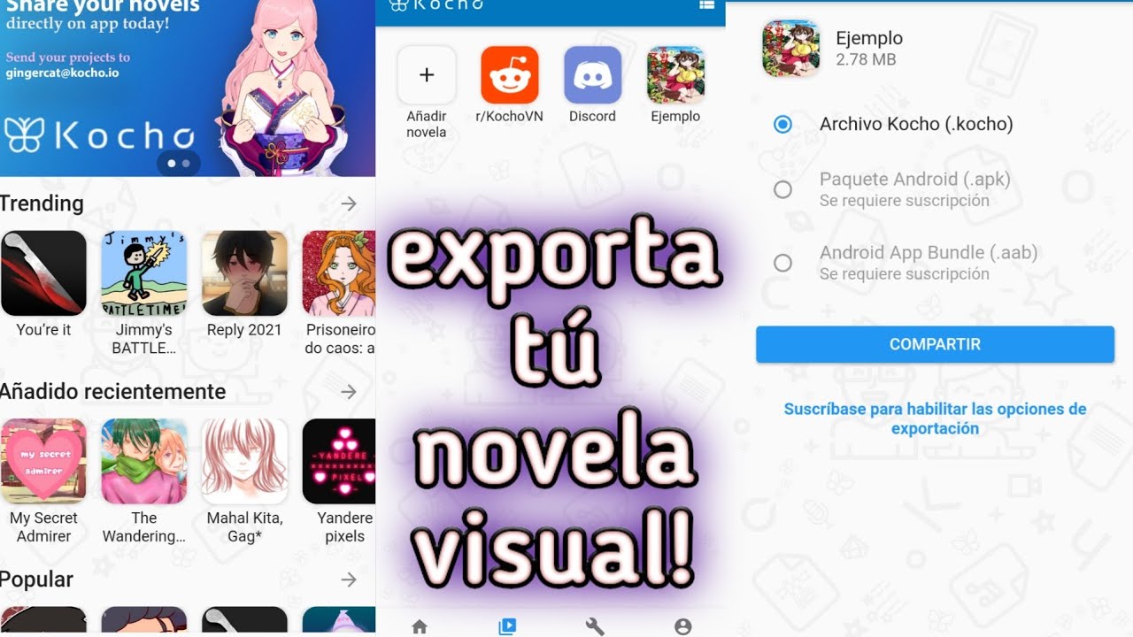 Tutorial novela visual. "COMO EXPORTAR TU PROYECTO" - YouTube