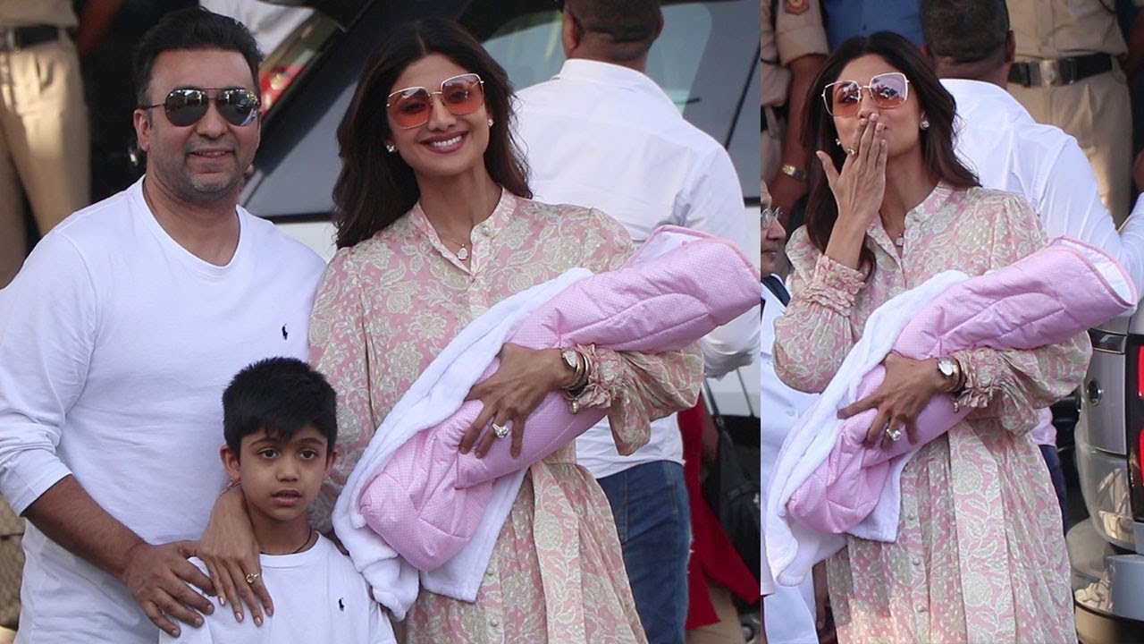 Shilpa Shetty Looks So Happy With Daughter Samisha Kundra | First Video ...
