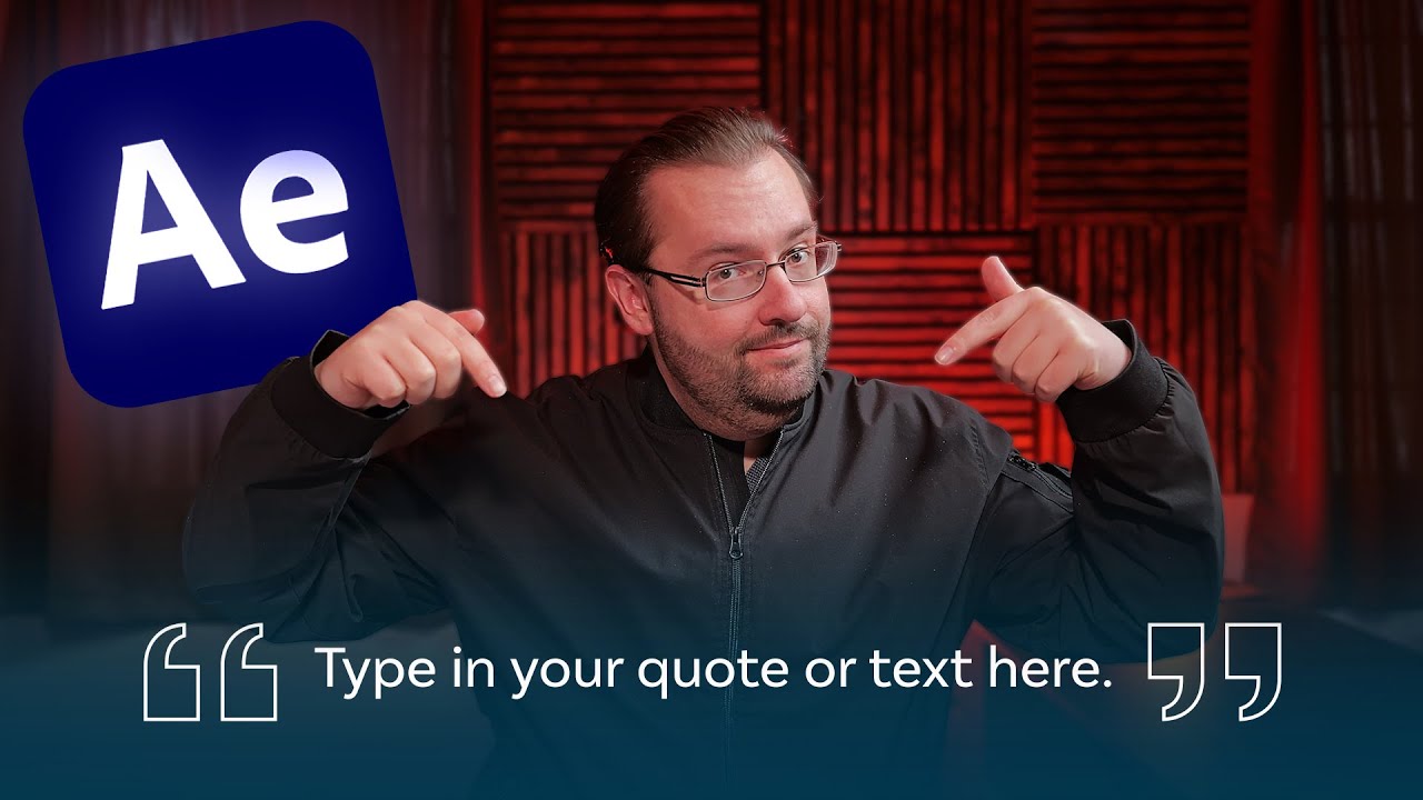 Create Awesome Quote Motion Graphics Inside After Effects - YouTube