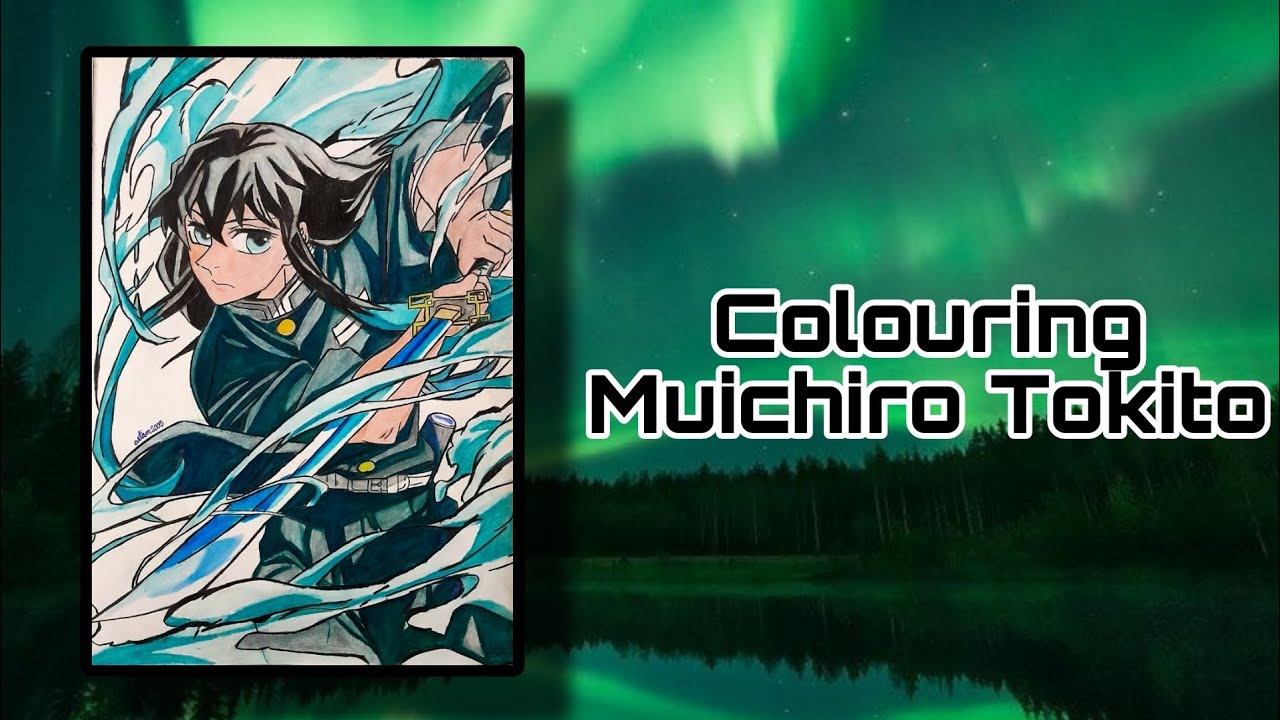 Colouring Muichiro Tokito #art #muichiro #demonslayer #drawing - YouTube