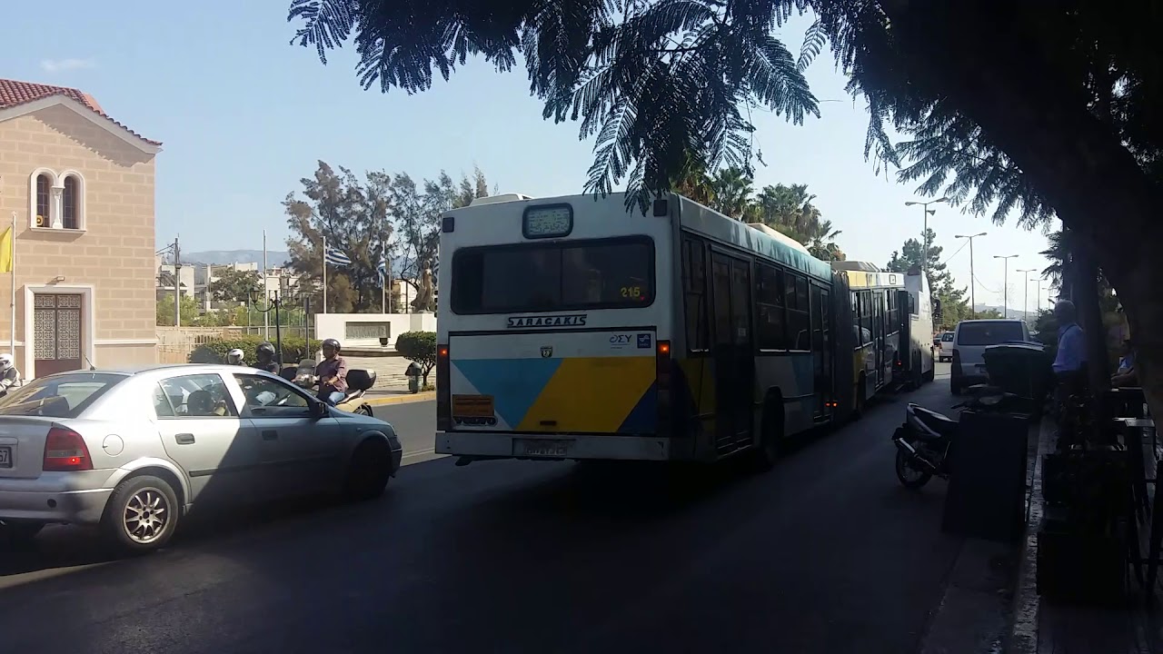 Χάλασε λεωφορείο της γραμμής Β10 στην πλατεία Αγίων Αναργύρων - YouTube