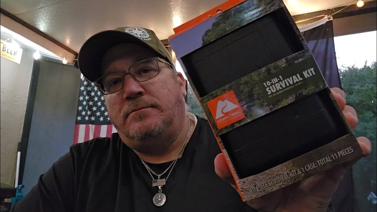 Ozark Trail $15 emergency 10 in 1 survival kit unboxing and review ...