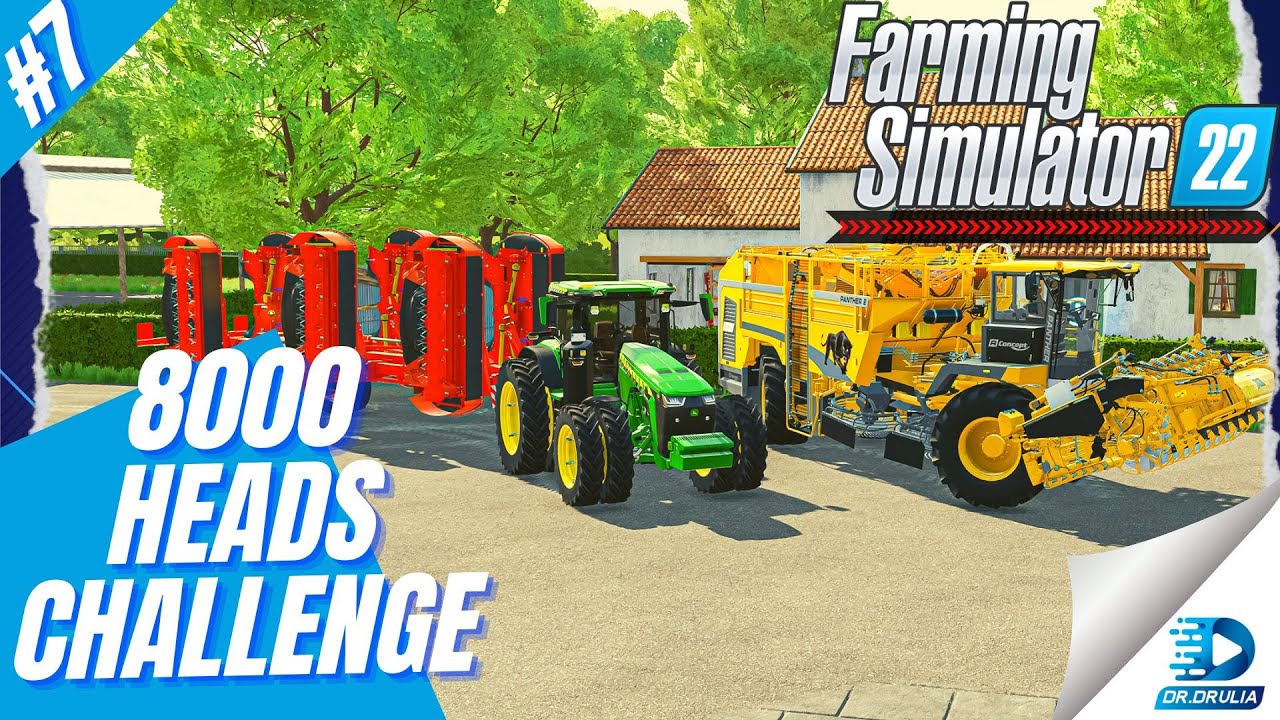 8000 HEADS CHALLENGE !! Day 7 ! #fs22 FS22 - YouTube