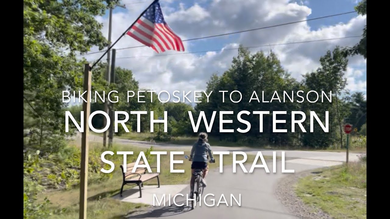 Biking the North Western State Trail from Petoskey to Alanson Michigan ...