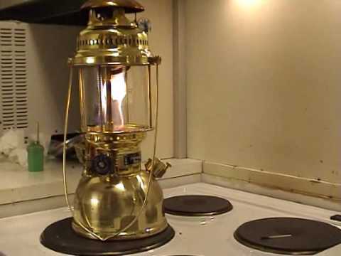 Lighting a Petromax lantern using alcohol - YouTube