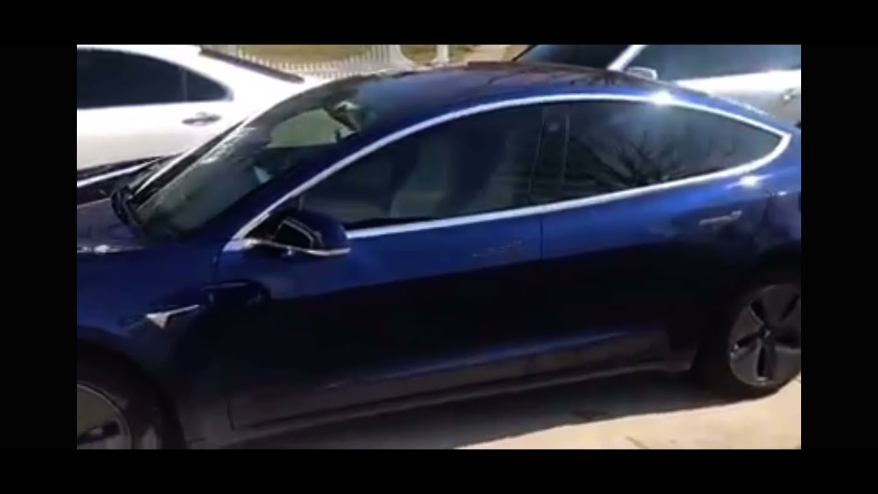 Tesla Model 3 tinted 20% factory and 5% limo - YouTube