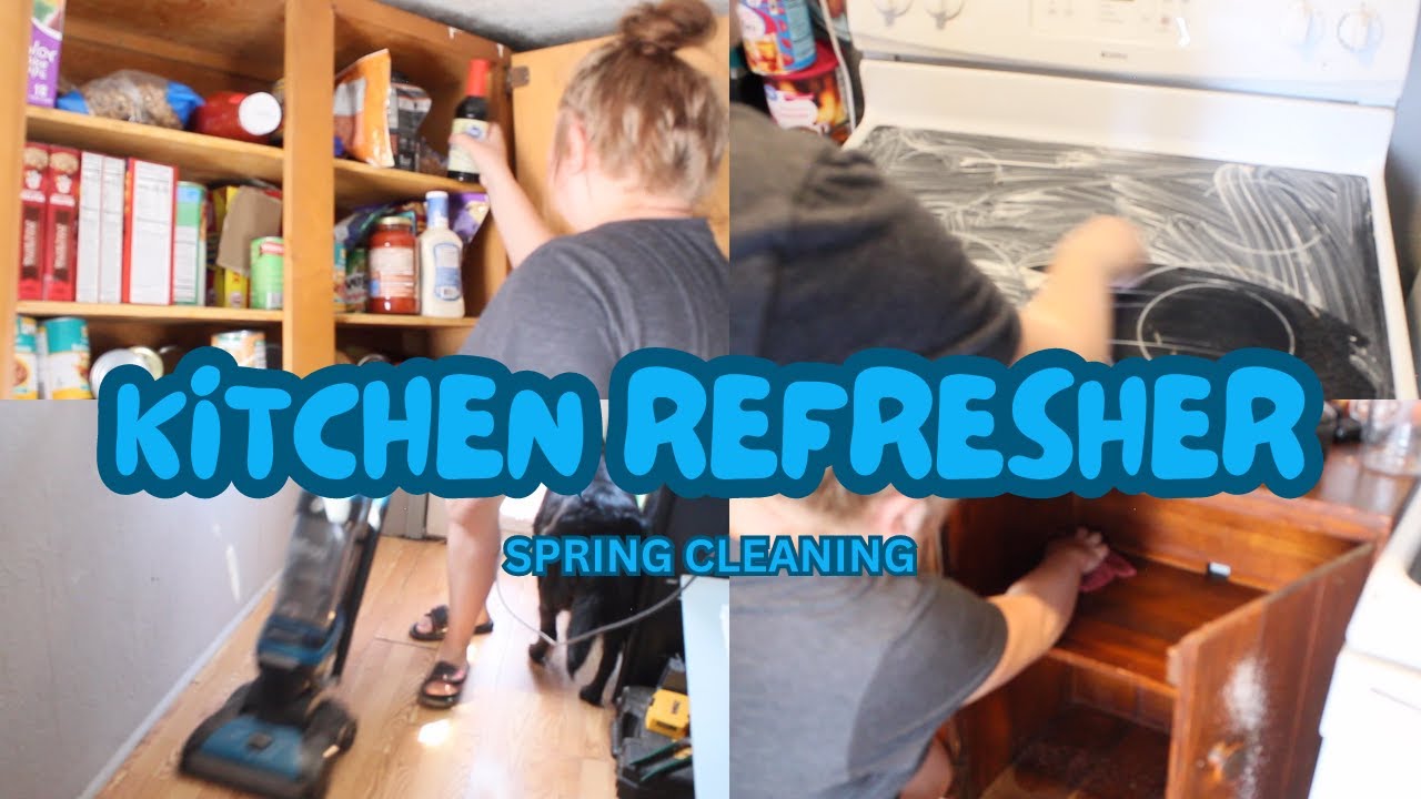 KITCHEN REFRESHER // SPRING CLEAN WITH ME // DE-CLUTTERING AND ...