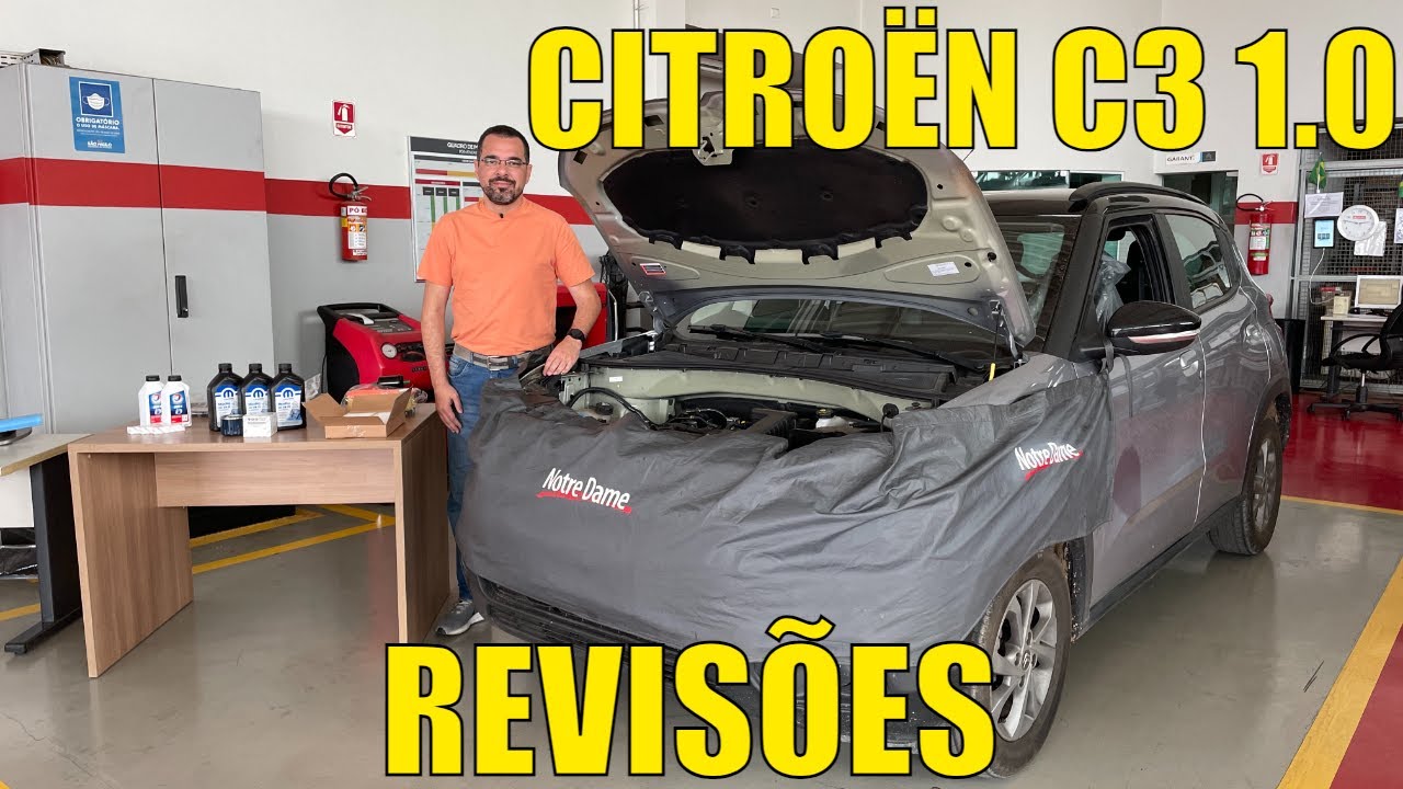 Citroën C3 1.0 - Quanto custam as revisões e o que é trocado - YouTube