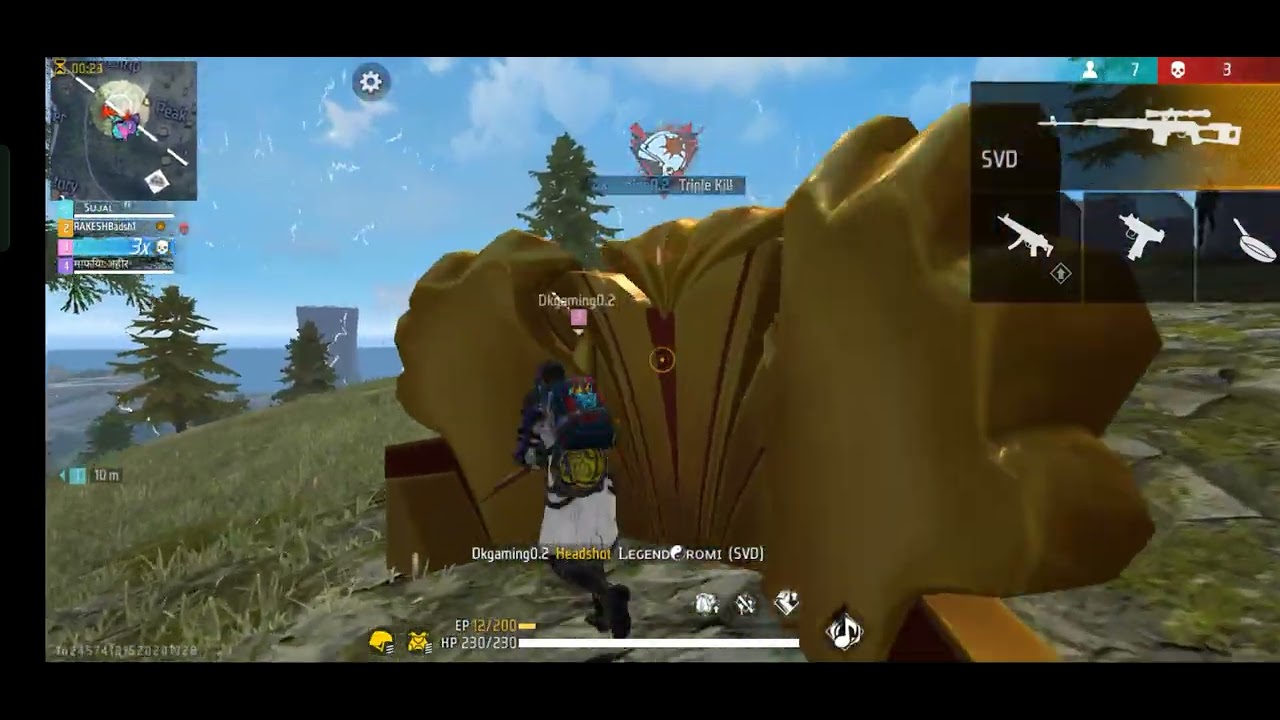 Deepak Gamer 🔥 BR Ranked me SVD se headshot 👿 free fire video gameplay ...