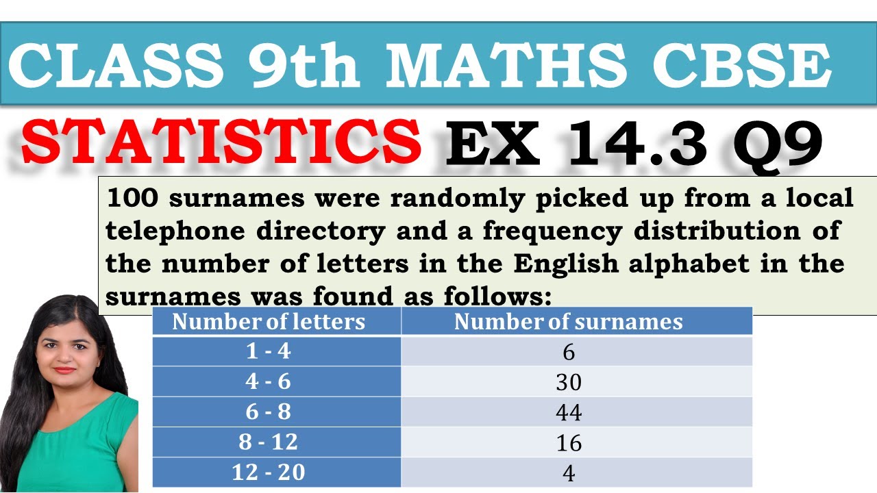 Ex 14.3 Q9 | Class 9 Maths | Chapter STATISTICS | CBSE@GANITSHALA - YouTube