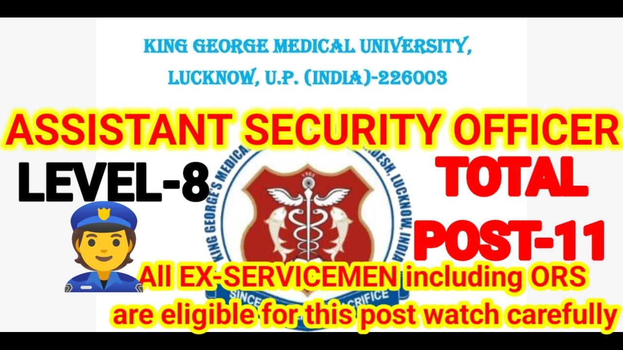 EX-SERVICEMEN Get Ready for Top Job Opportunity in KGMU Lucknow! - YouTube