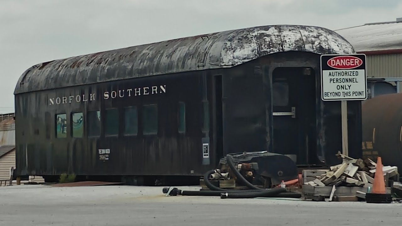 A Norfolk Southern Coach dropped off at Strasburg Railroad - YouTube